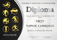 decathlon diploma first Template | PosterMyWall