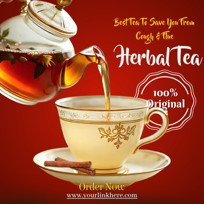 Herbal Tea Instagram Post, Organic Tea ad Template | PosterMyWall