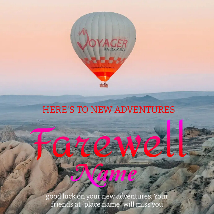 HERE'S TO NEW ADVENTURES Template | PosterMyWall