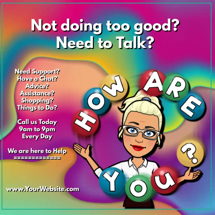 Here to Help Template | PosterMyWall