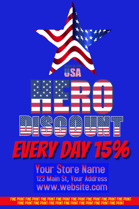 Hero Discount Template | PosterMyWall