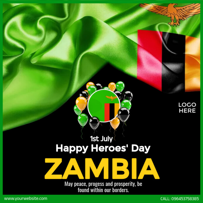 Heroes Day Zambia Template PosterMyWall Heroes Day Zambia Template PosterMyWall