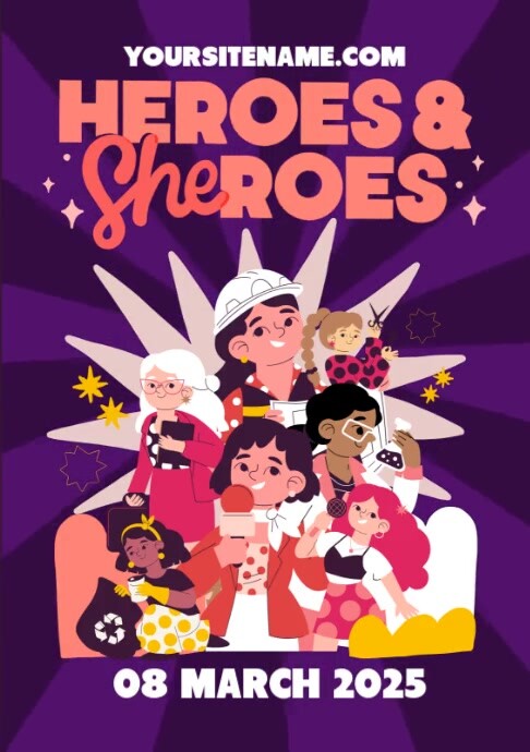 Heroes & SheRoes Flyer Template | PosterMyWall