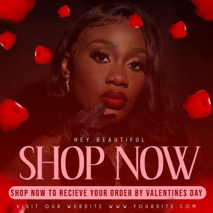 hey beautiful hair valentines flyer Template | PosterMyWall