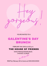 Valentine's Day Tea Party Invitation Template | PosterMyWall