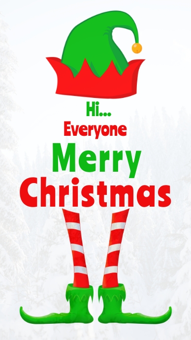 Hi Everyone Merry Christmas Template | PosterMyWall