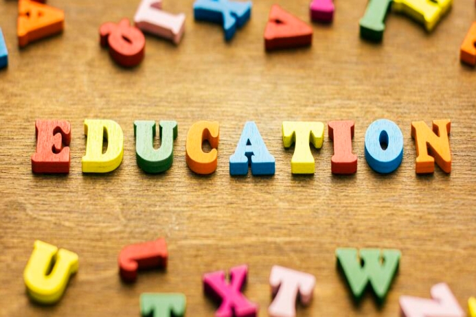 High angle letters spelling education Template | PosterMyWall