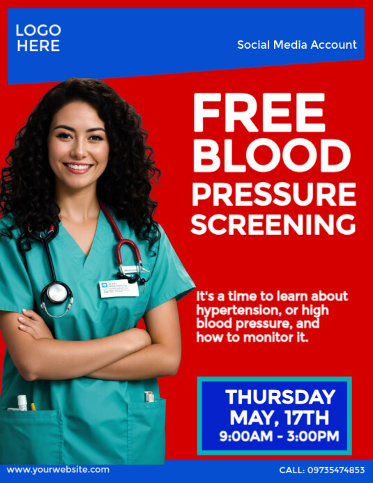 High Blood Pressure Awareness Flyer Template | PosterMyWall