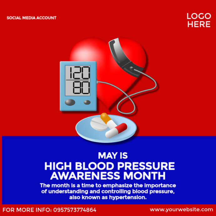 High Blood Pressure Month Template | PosterMyWall