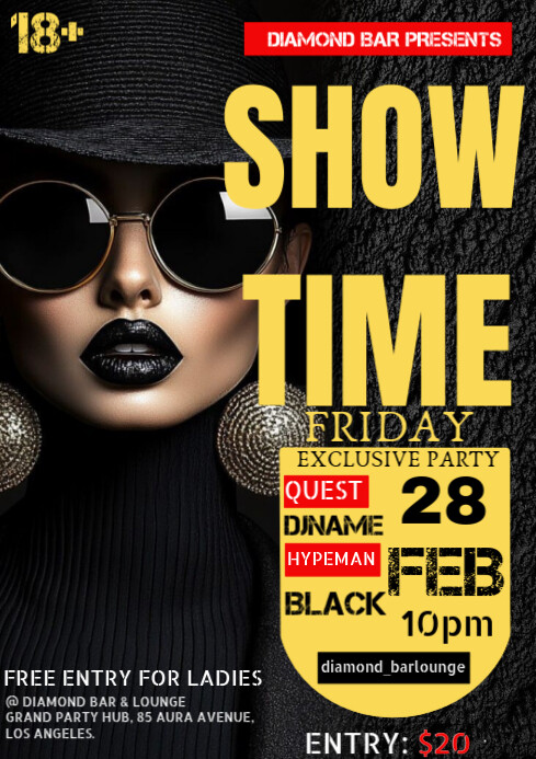 Plantilla de High-class lounge night party template | PosterMyWall