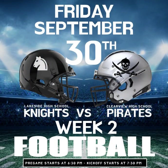 high school Football Flyer poster 1.1 Template | PosterMyWall