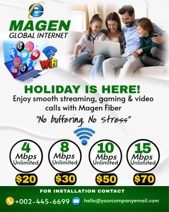 High-Speed Wi-Fi & Fiber Internet Advertising Flyer Template | PosterMyWall