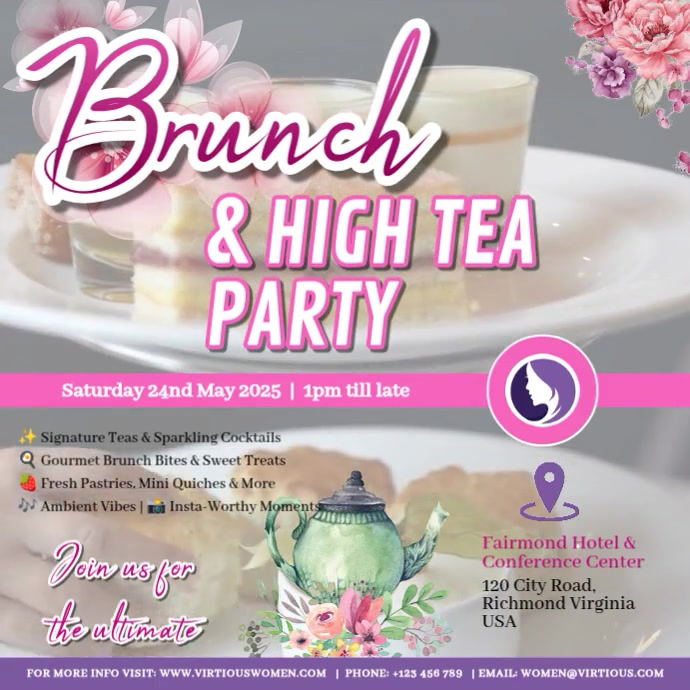High Tea and Brunch Ad Template | PosterMyWall
