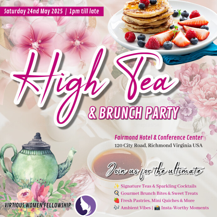 Copy of High Tea Brunch Ad | PosterMyWall