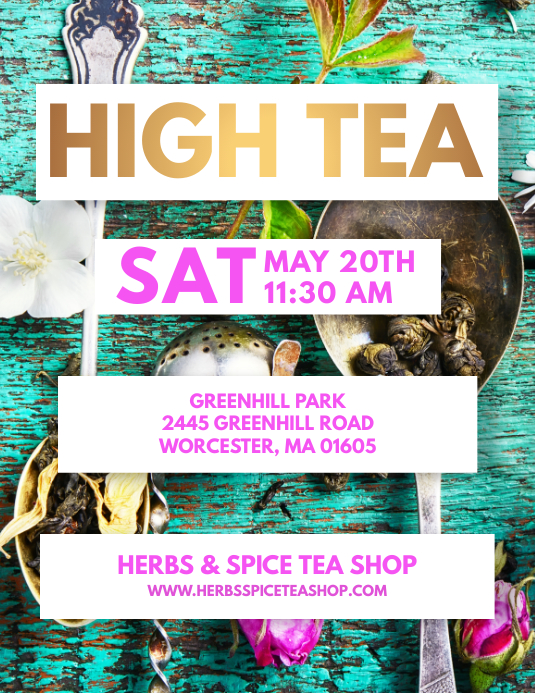 High Tea Party Flyer Template | PosterMyWall