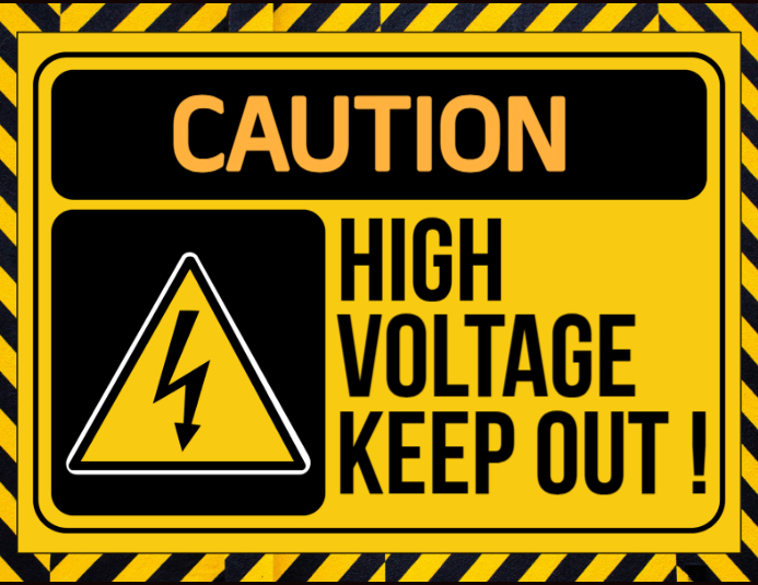 high voltage sign caution sign danger sign Template | PosterMyWall