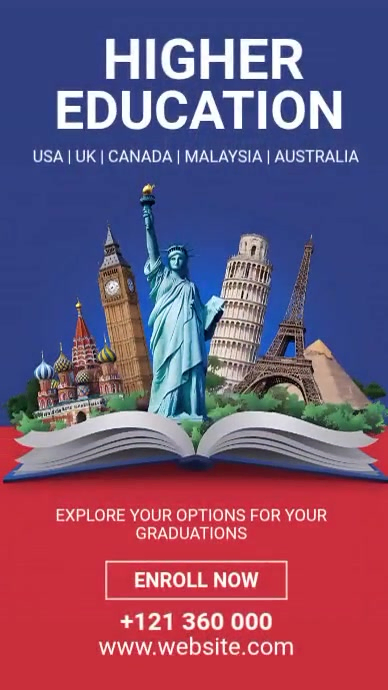 Higher Education admission ad Template | PosterMyWall