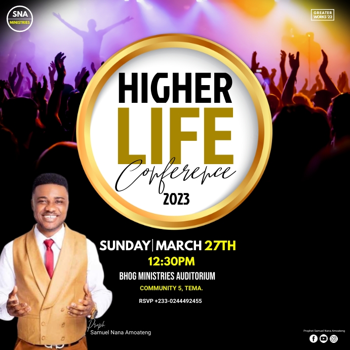 Modèle HIGHER LIFE | PosterMyWall