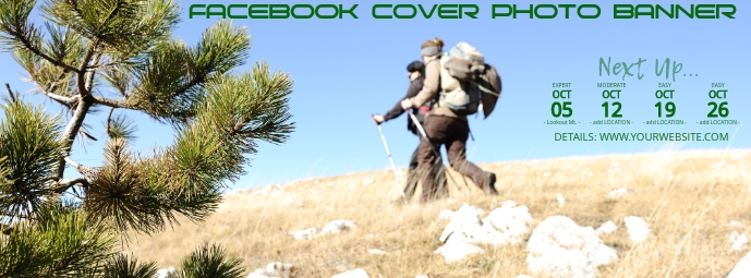 Hiking Facebook Cover Image Template | PosterMyWall