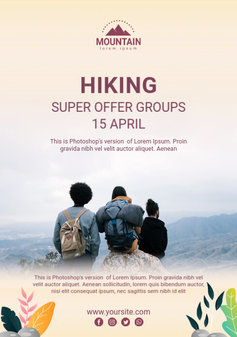 Hiking poster template | PosterMyWall