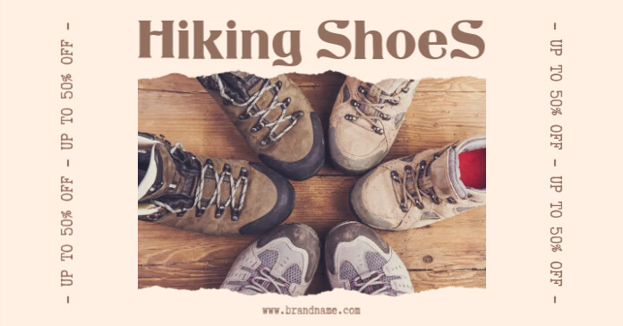 Hiking Shoes Sale - Facebook Ad Template | PosterMyWall