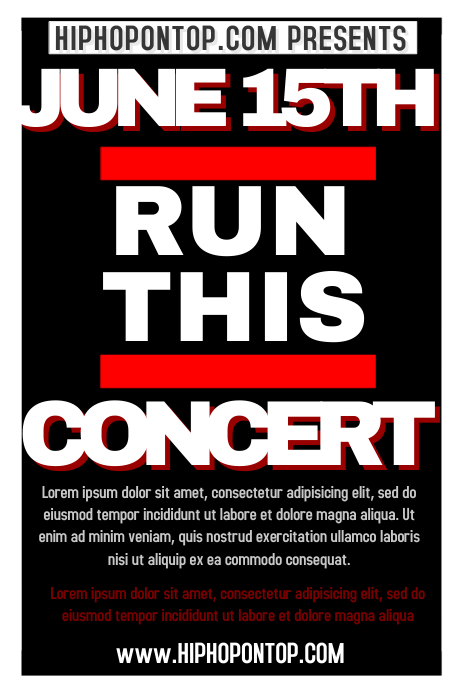 hip hop concert Template | PosterMyWall