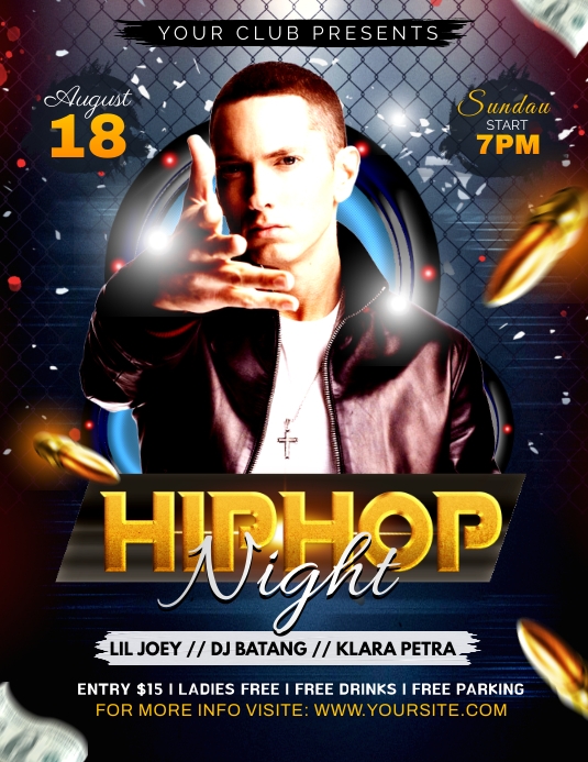 Hip Hop Night Flyer Template | PosterMyWall