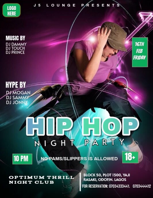Hip hop night party Template | PosterMyWall