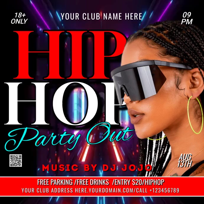 HIP HOP PARTY Template | PosterMyWall