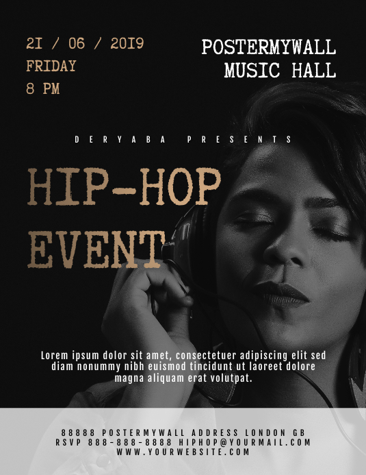 Copy of Hip-Hop Rap Music Event Flyer Template | PosterMyWall