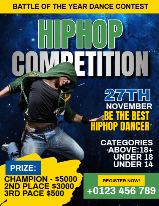 Hiphop Competition Ads Template | PosterMyWall