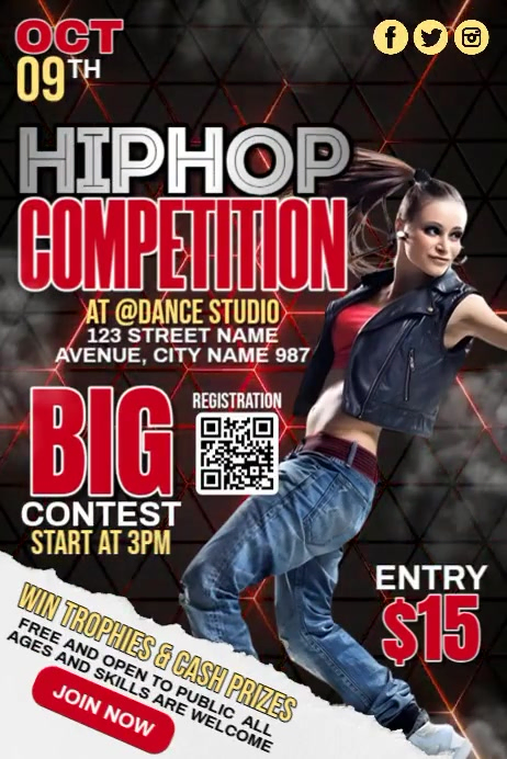 Hiphop Dance Off Template | PosterMyWall