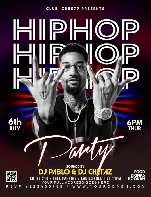 Hiphop party Template | PosterMyWall