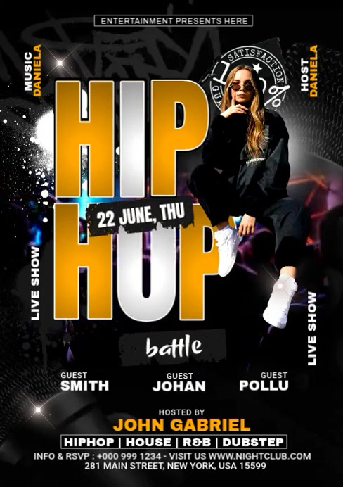 HIPHOP PARTY Template | PosterMyWall