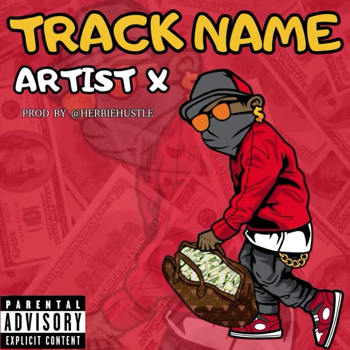 Copy of Hiphop trap album cover illustrative rap drill money | PosterMyWall