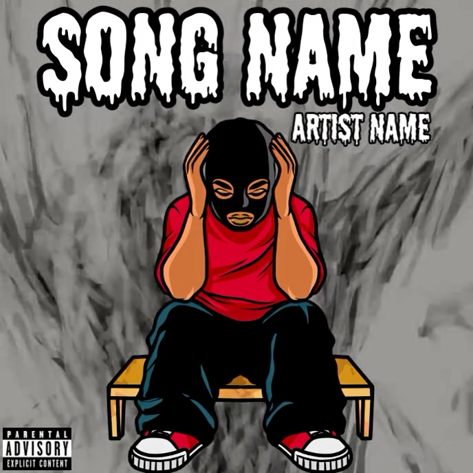 Hiphop trap album cover illustrative rap drill Template | PosterMyWall