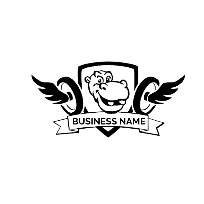 hippo day logo, hippopotamus, hippo mascot, Template | PosterMyWall