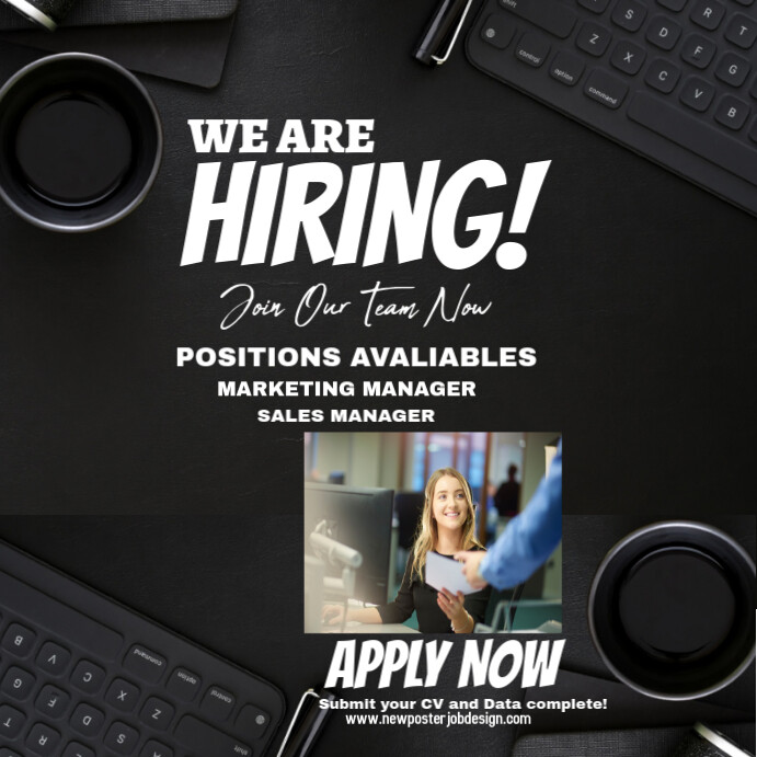 hire a job position now on door stepss Template | PosterMyWall