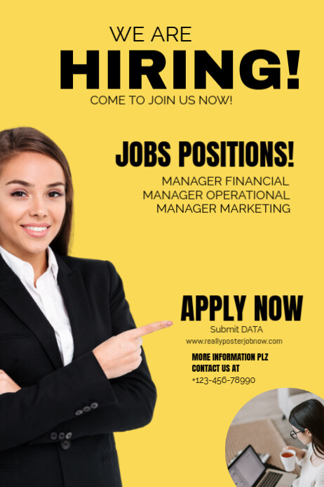 hire a new post job are now avaliable here 20244444 Template | PosterMyWall