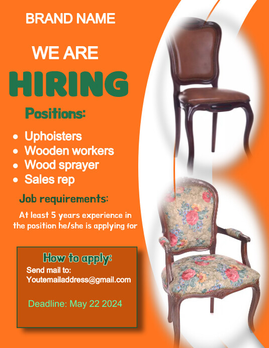 Hiring a workers flyer Template | PosterMyWall