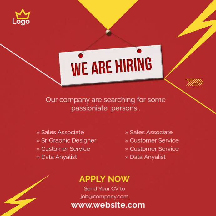 Hiring Ad Template | PosterMyWall