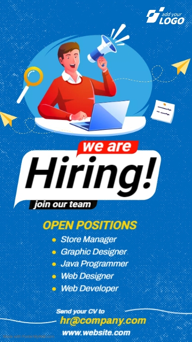 Hiring Ad Template | PosterMyWall