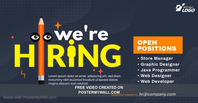 Hiring Ad Template | PosterMyWall