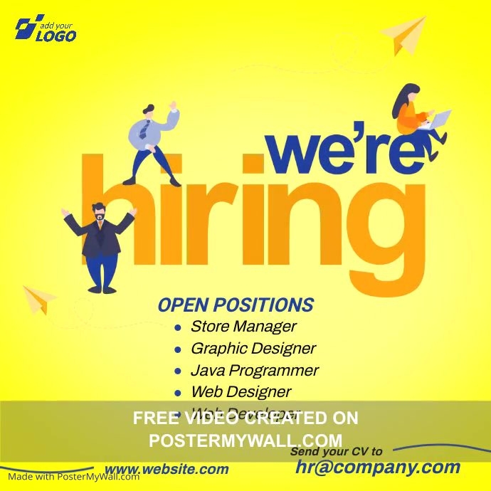 Hiring Ad Template | PosterMyWall