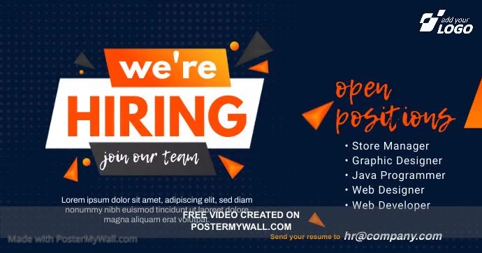 Hiring Ad Template | PosterMyWall