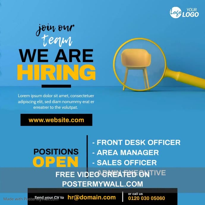 Copy of Hiring ad | PosterMyWall