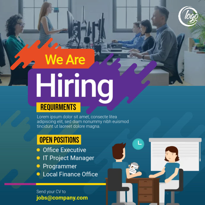 Hiring Ad Template | PosterMyWall