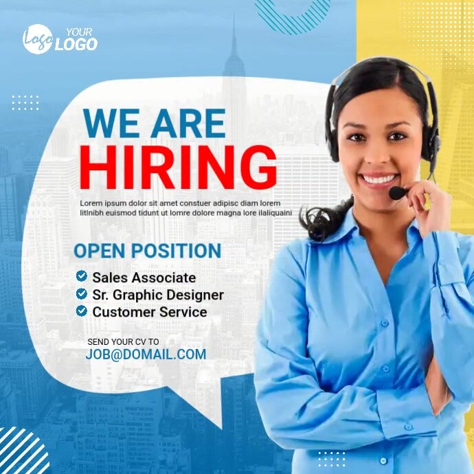 Hiring Ad Template | PosterMyWall