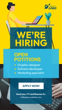 We're Hiring Ad Template | PosterMyWall