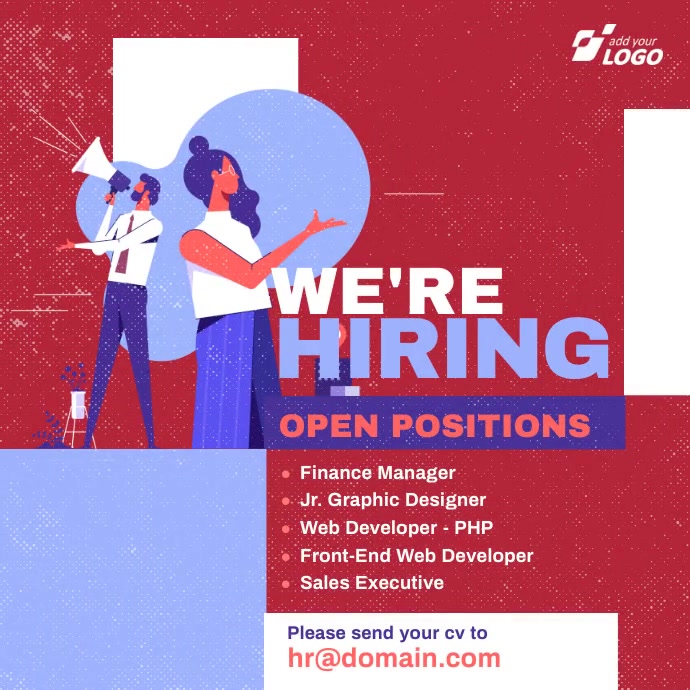 Hiring Ad Template | PosterMyWall